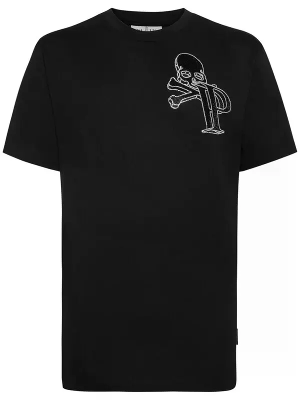 Philipp Plein Rhinestone-embellished Cotton T-shirt