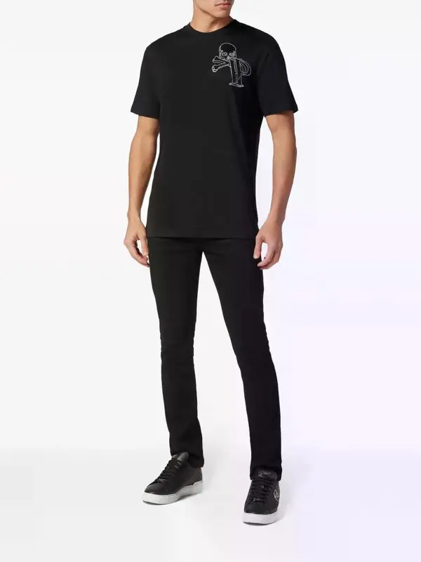 Philipp Plein Rhinestone-embellished Cotton T-shirt