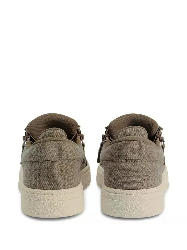 GIUSEPPE ZANOTTI Double-zip Low-top Sneakers - Brown