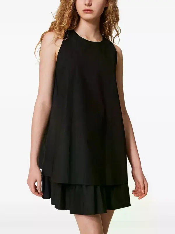 TWINSET Sleeveless Belted Layered Dress