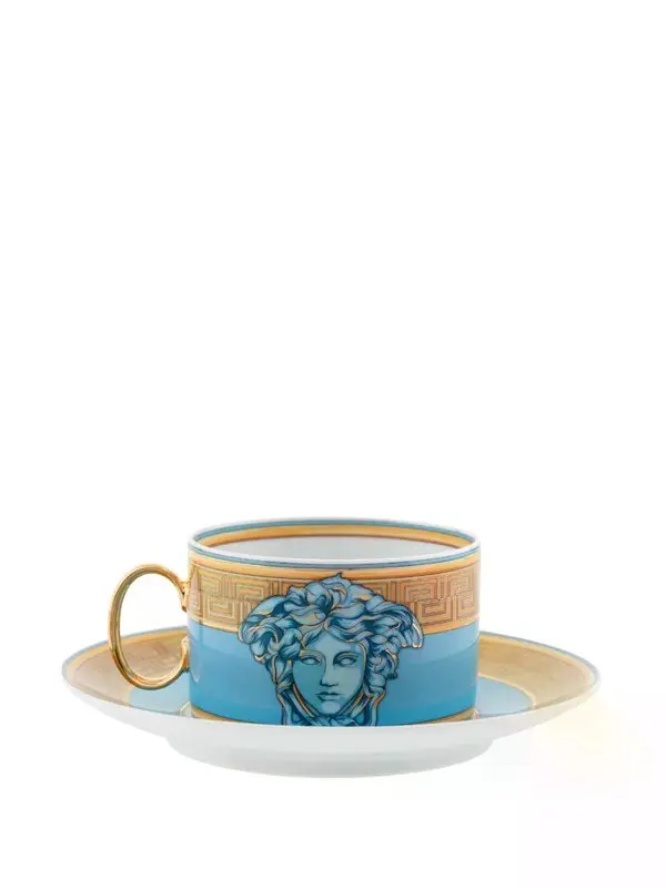 Versace Coin Medusa Espresso Cup And Saucer