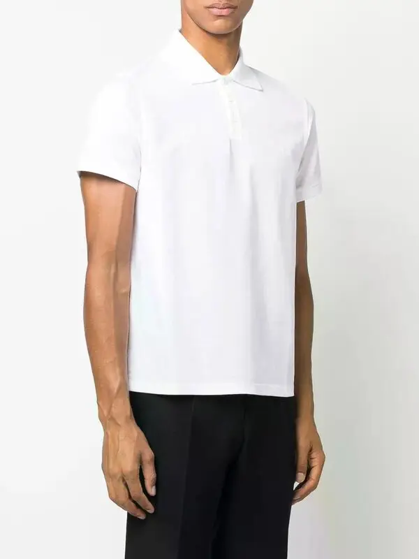 Saint Laurent Logo-embroidered Short-sleeved Polo Shirt