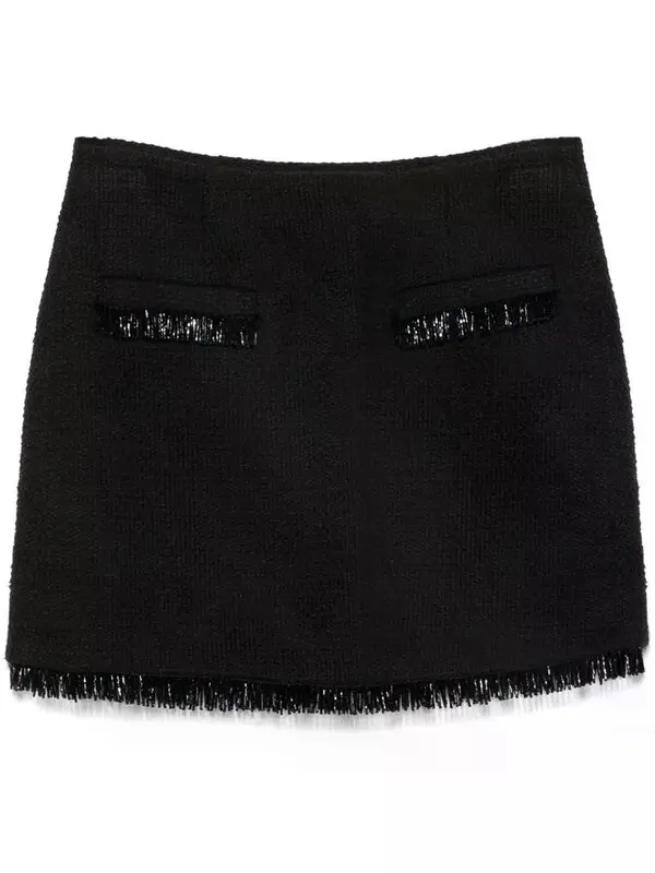Cinq À Sept Kimmie Mini Skirt With Bead Detailing - Black