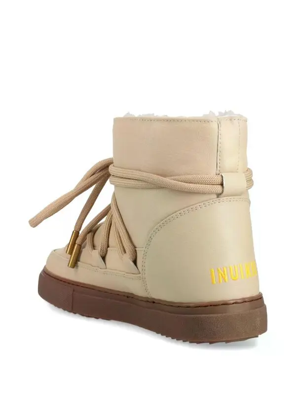Inuikii Lace-up Ankle Boots With Shearling Lining