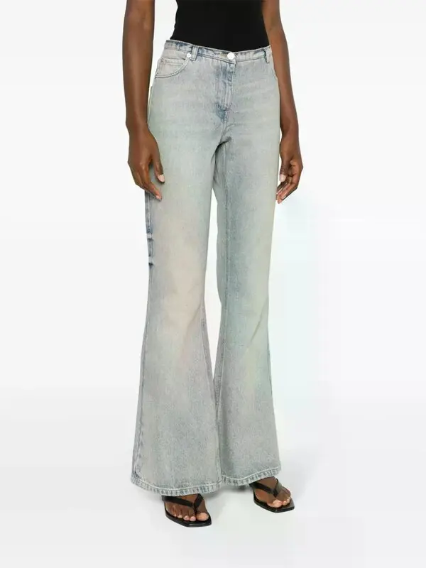 COURREGES Boot-cut Cotton Jeans - Blue