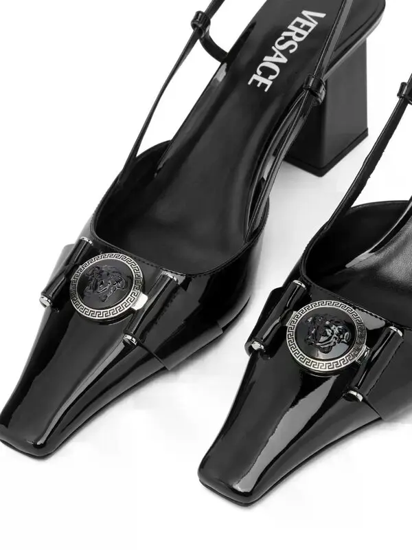 Versace Medusa Head Leather Pumps