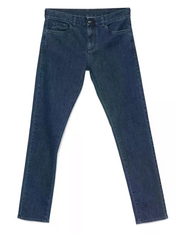 Canali Logo-patch Jeans - Blue