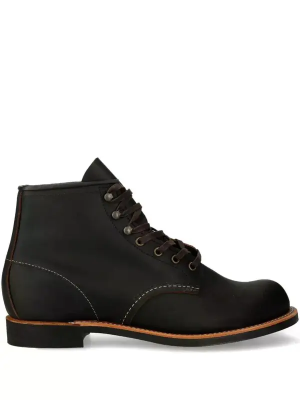 Red Wing Lace Up Leather Boots - Black