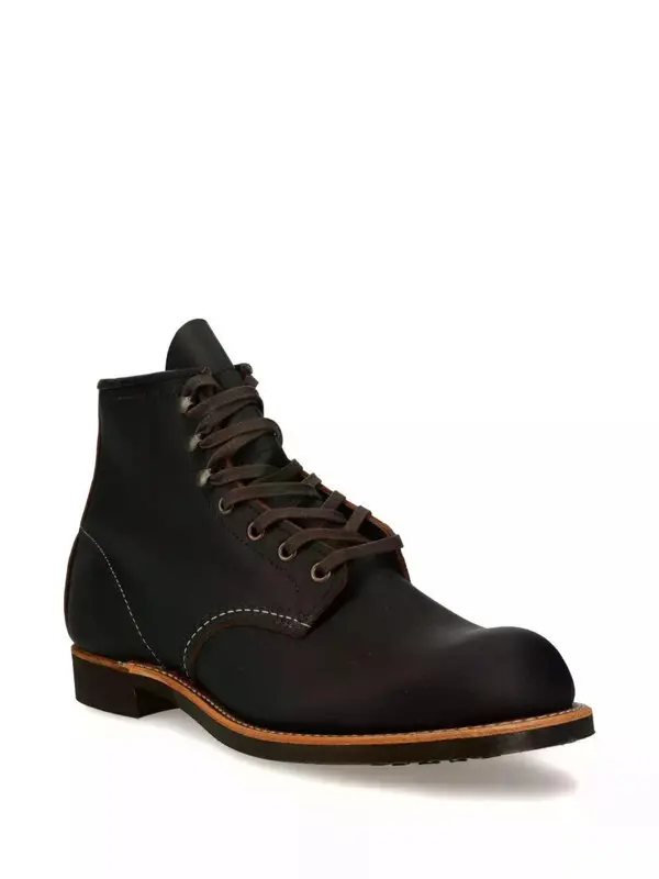 Red Wing Lace Up Leather Boots - Black