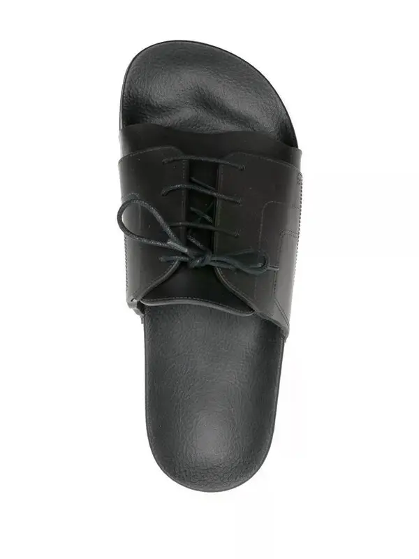 MAISON MARGIELA Lace-up Pool Slides - Black