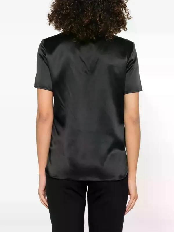Max Mara Dida Short Sleeve Blouse - Black