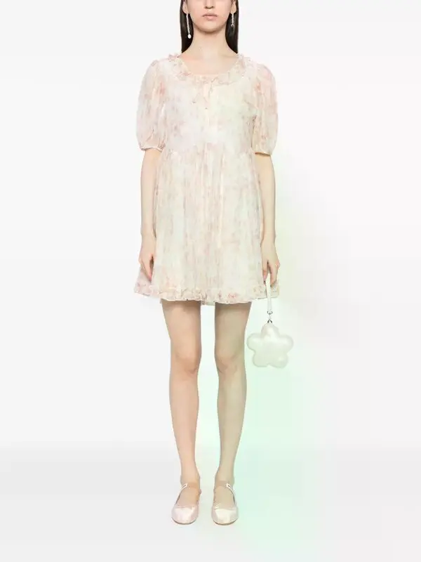 B+AB Tie-dye Plissé Minidress
