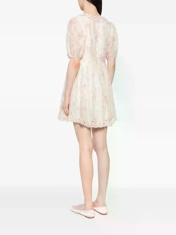 B+AB Tie-dye Plissé Minidress