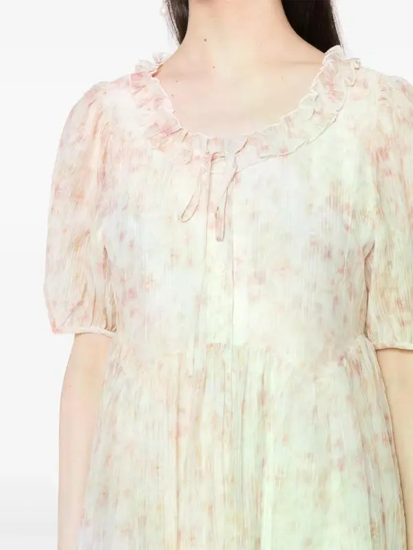 B+AB Tie-dye Plissé Minidress