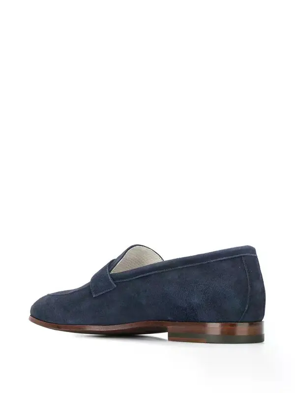 SCAROSSO Marzio Suede Slip-on Loafers - Blue