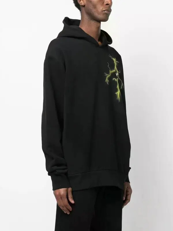 Philipp Plein Gothic-print Rhinestone-embellished Hoodie