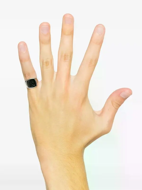 Tom Wood Athena Onyx Ring - Metallic