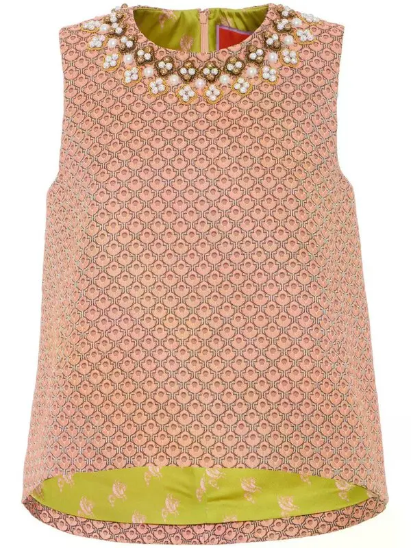 La DoubleJ La Scala Embroidered Top