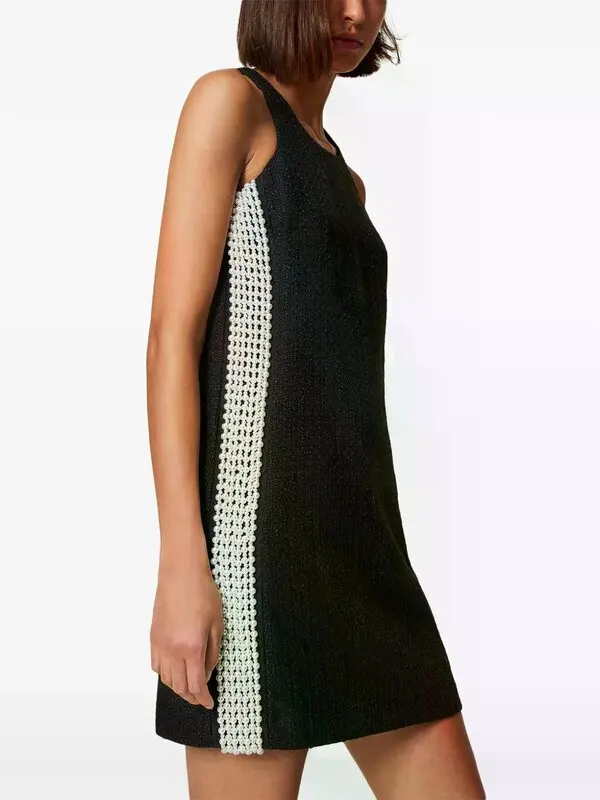 TWINSET Pearl Embellished Round Neck Dress
