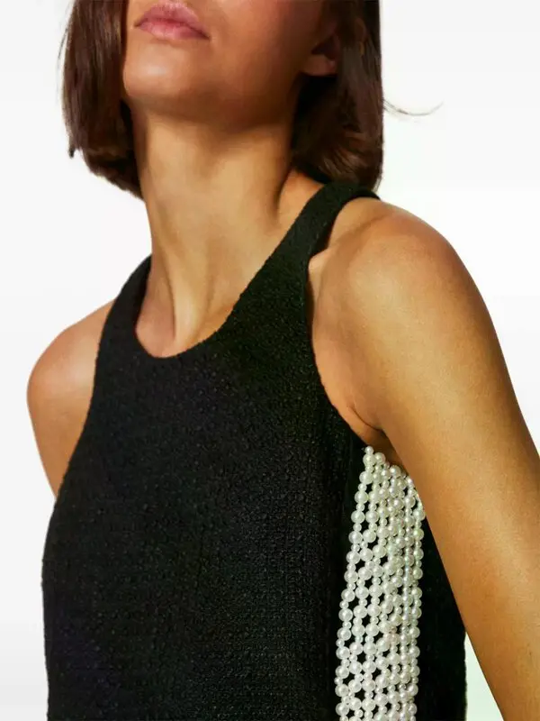 TWINSET Pearl Embellished Round Neck Dress