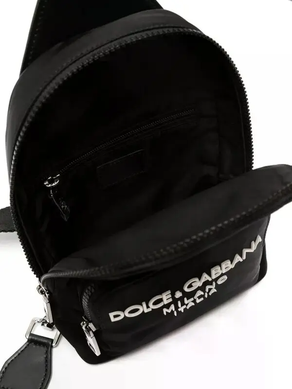 Dolce & Gabbana Logo-lettering Cross Body Backpack - Black