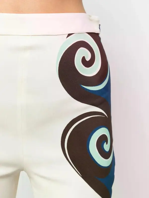 La DoubleJ Stretch Geometric Print Trousers