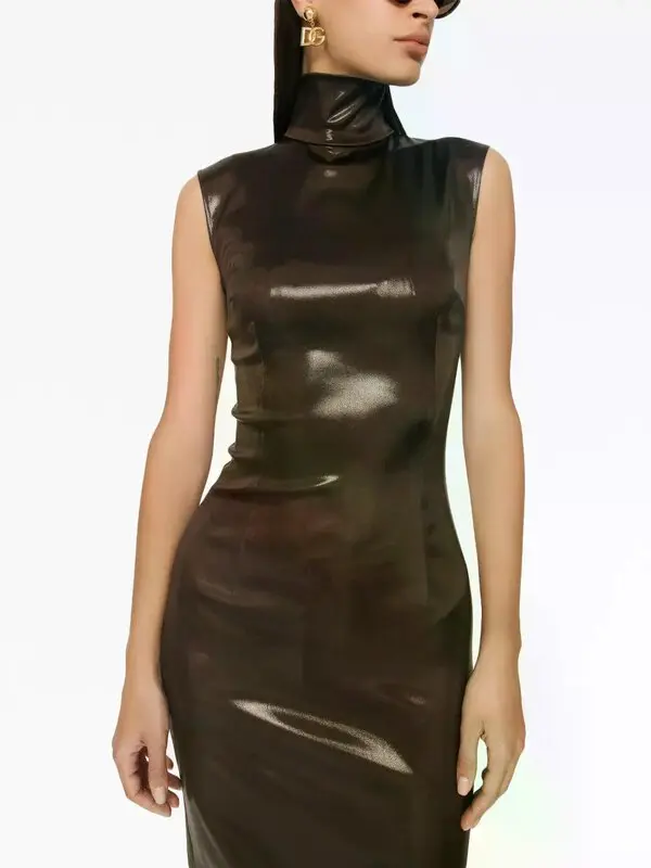 Dolce & Gabbana High-neck Midi Dress