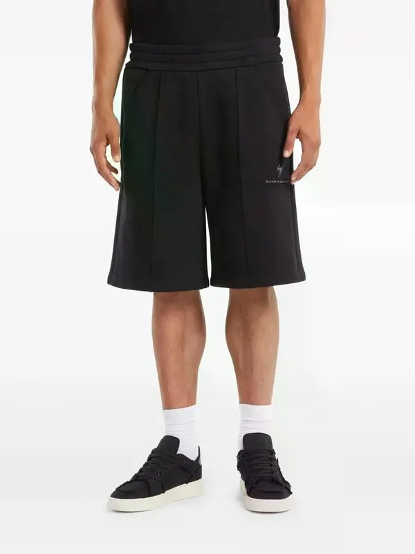 GIUSEPPE ZANOTTI Cotton Track Shorts - Black