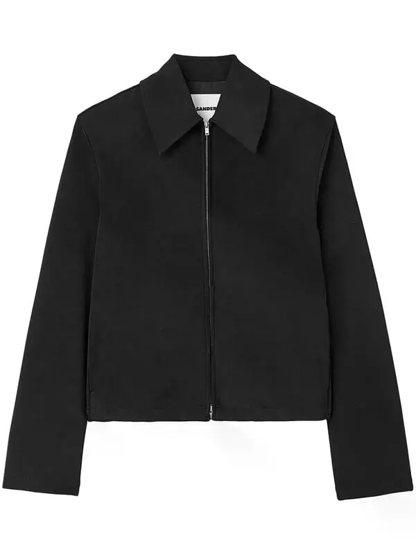 JIL SANDER Zip-up Shirt Jacket - Black