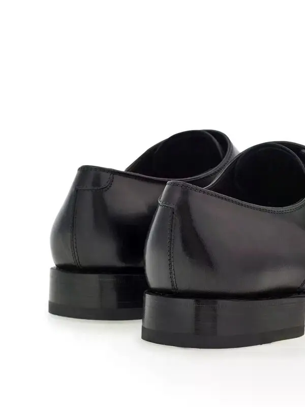 FERRAGAMO Tramezza Double-monkstrap Leather Monk Shoes