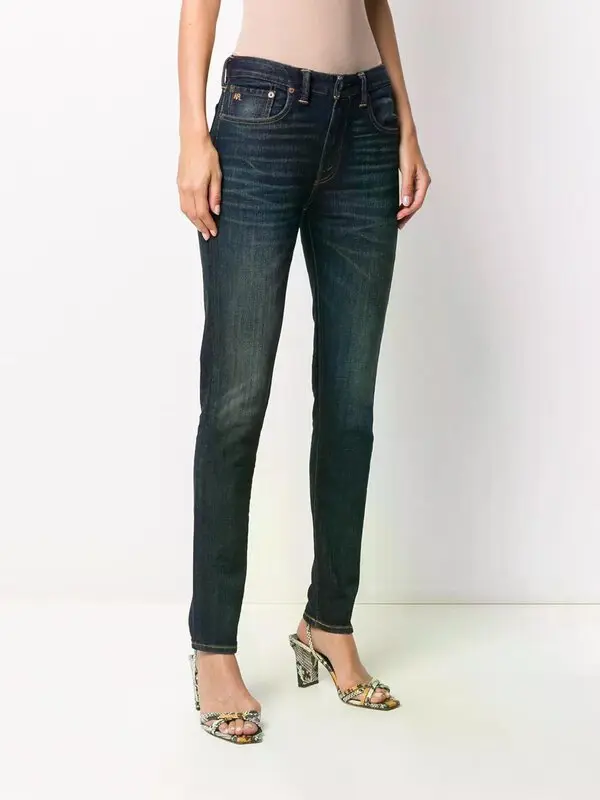 Ralph Lauren Stonewashed Mid-rise Skinny Jeans
