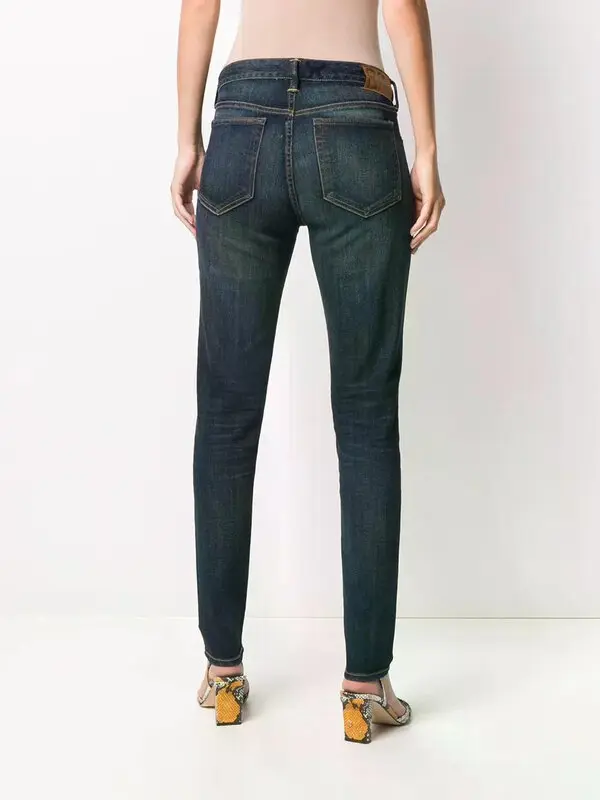 Ralph Lauren Stonewashed Mid-rise Skinny Jeans