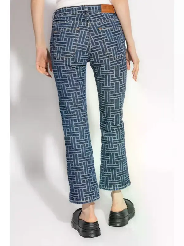 Kenzo Pattern Jacquard Flared Jeans