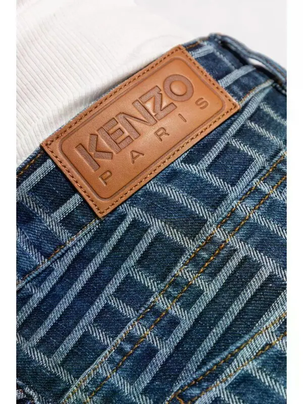 Kenzo Pattern Jacquard Flared Jeans