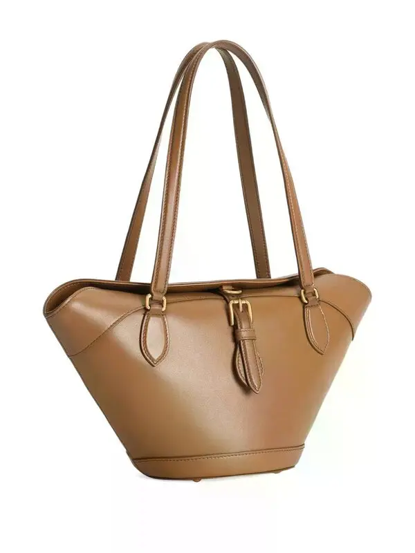 Dolce & Gabbana Capri Buckled Leather Shoulder Bag - Brown