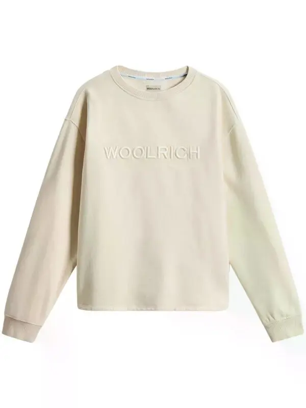 Woolrich Embroidered Logo Crew Neck Sweatshirt - Neutrals