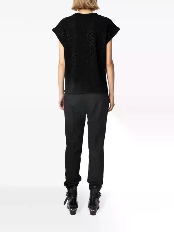 Zadig&Voltaire Cecilia Crystal-embellished T-shirt - Black
