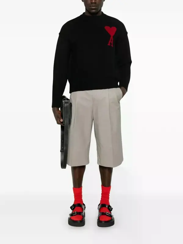 AMI Paris Pleated Detail Shorts