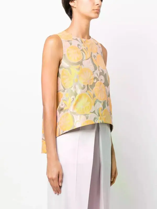 La DoubleJ Jacquard Sleeveless Top - Yellow