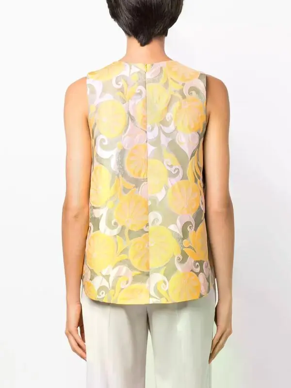 La DoubleJ Jacquard Sleeveless Top - Yellow