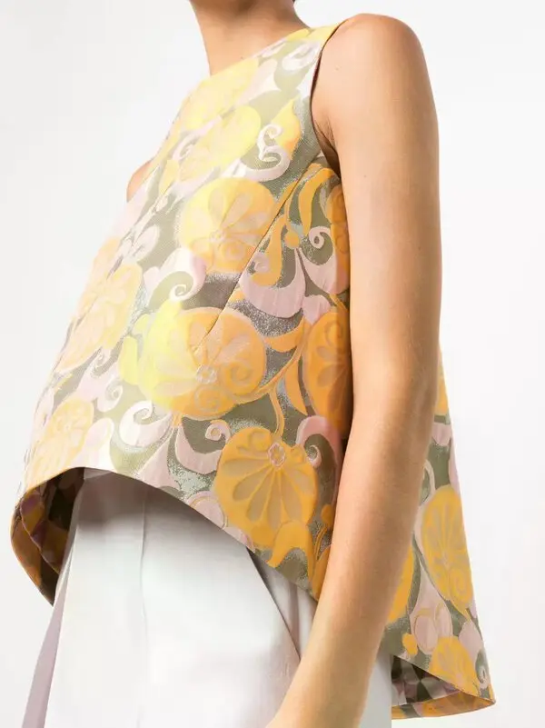 La DoubleJ Jacquard Sleeveless Top - Yellow
