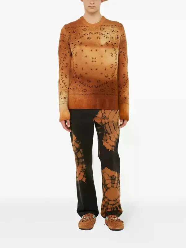 Alanui Paisley Knit Virgin Wool Jumper