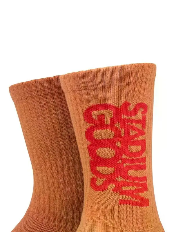 STADIUM GOODS Ribbed Logo Crew Socks