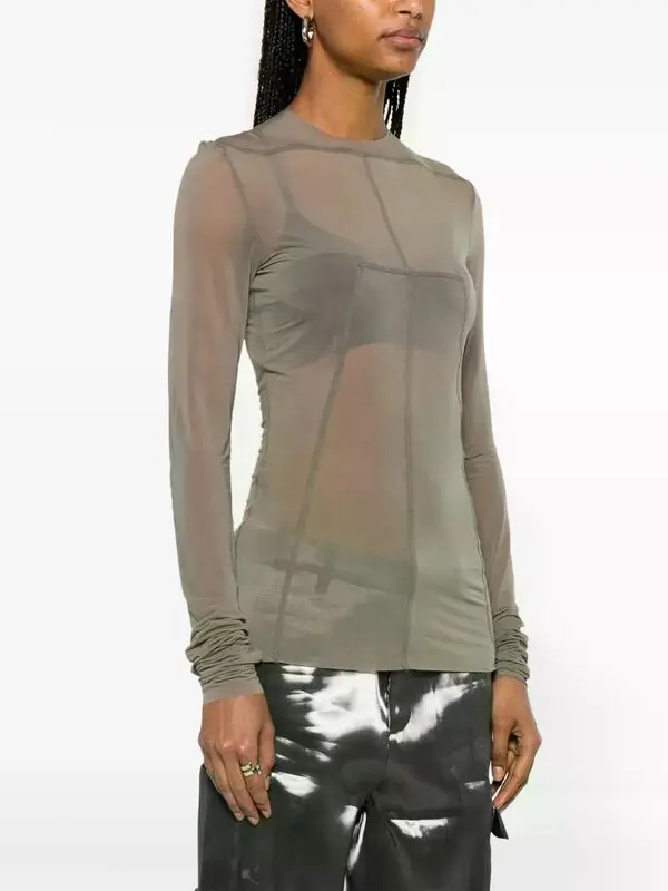 Rick Owens Lido Top Long Sleeve Crew Neck