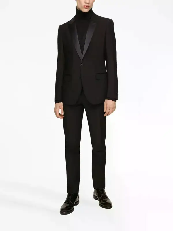 Dolce & Gabbana Wool Martini-fit Tuxedo Suit - Black