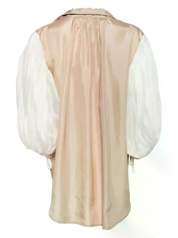 SHANSHAN RUAN Three-quarter Length Pleated Blouse
