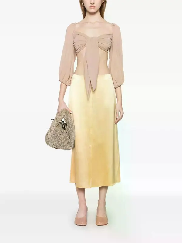 Philosophy Di Lorenzo Serafini Sweetheart Neck Draped Front Tie Blouse