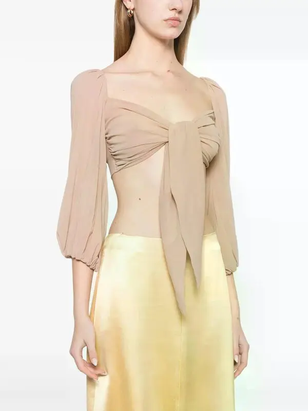 Philosophy Di Lorenzo Serafini Sweetheart Neck Draped Front Tie Blouse