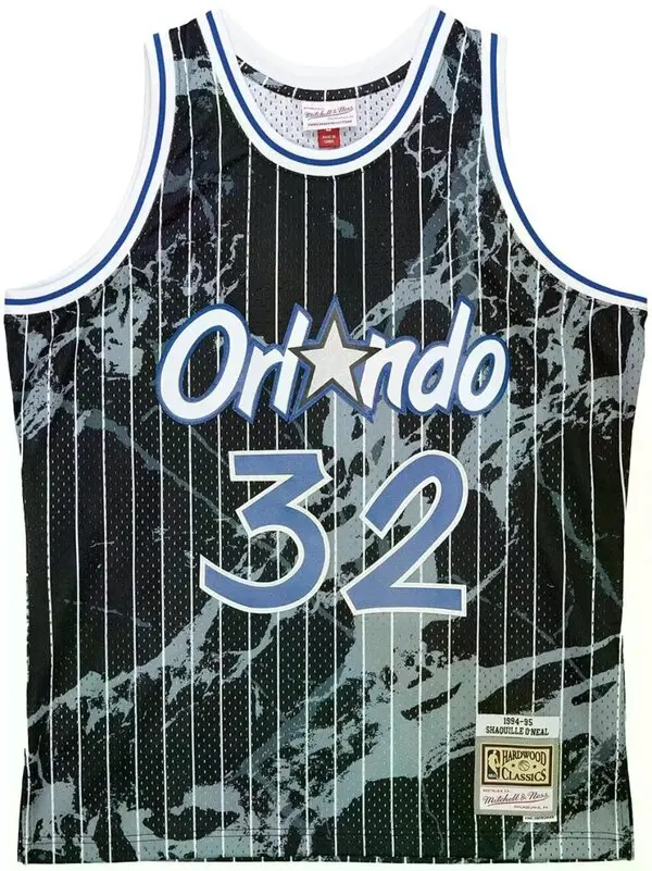 Mitchell & Ness Nba Orlando Magic 1994 Shaquille O'neal Marble Swingman Vest Top - Black