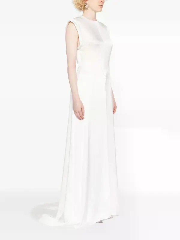 David Koma Sleeveless Satin Maxi Dress